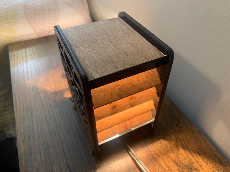 Acrylic Wooden Lamp Stand for Bedroom - Etsy