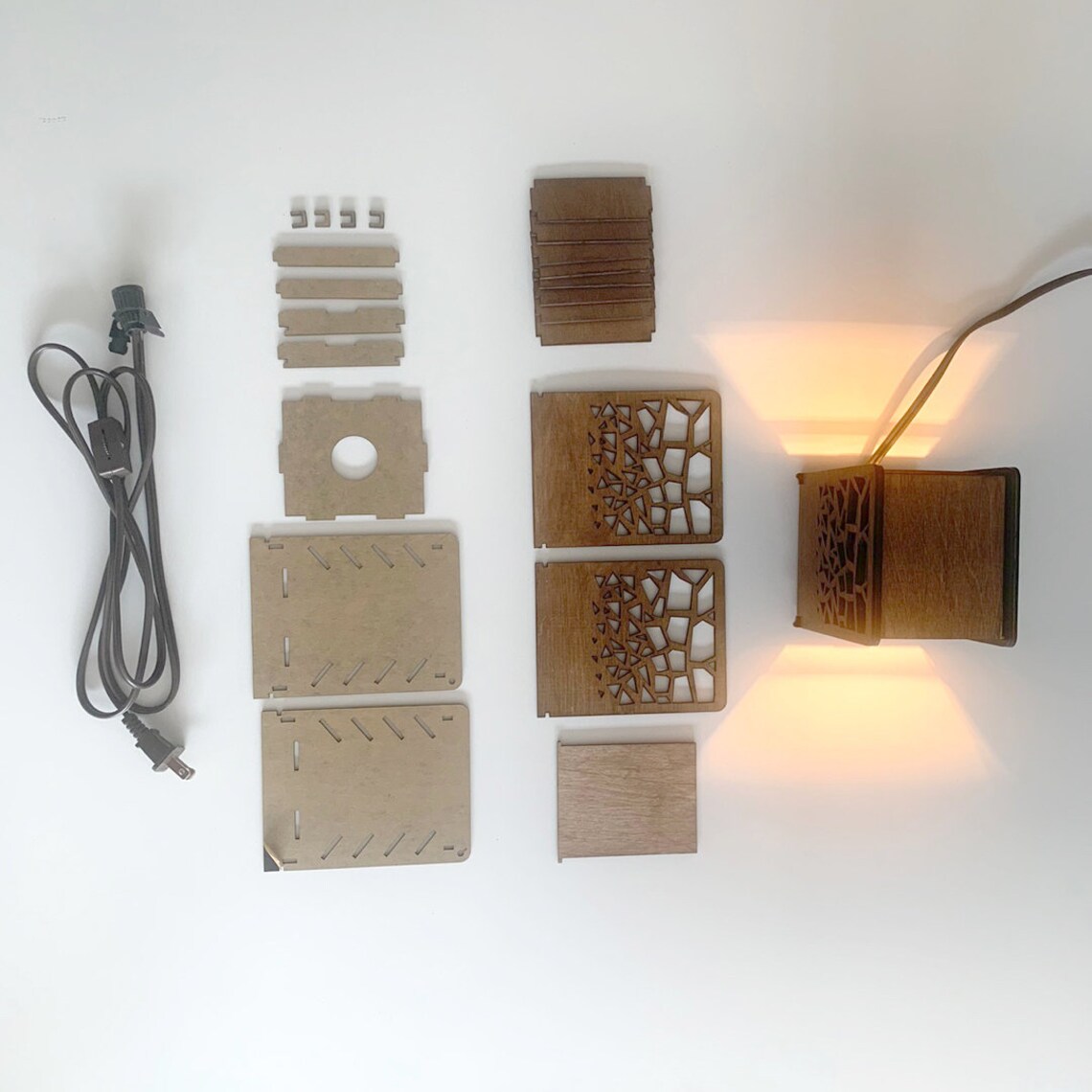 Acrylic Wooden Lamp Stand for Bedroom - Etsy