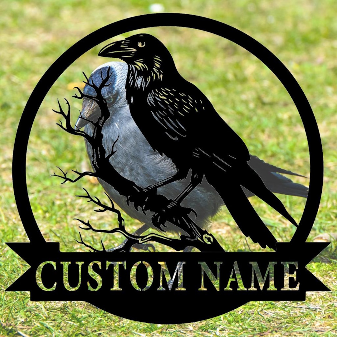 Custom Raven Sign Metal Wall Sign-personalized Raven Sign Metal Wall ...