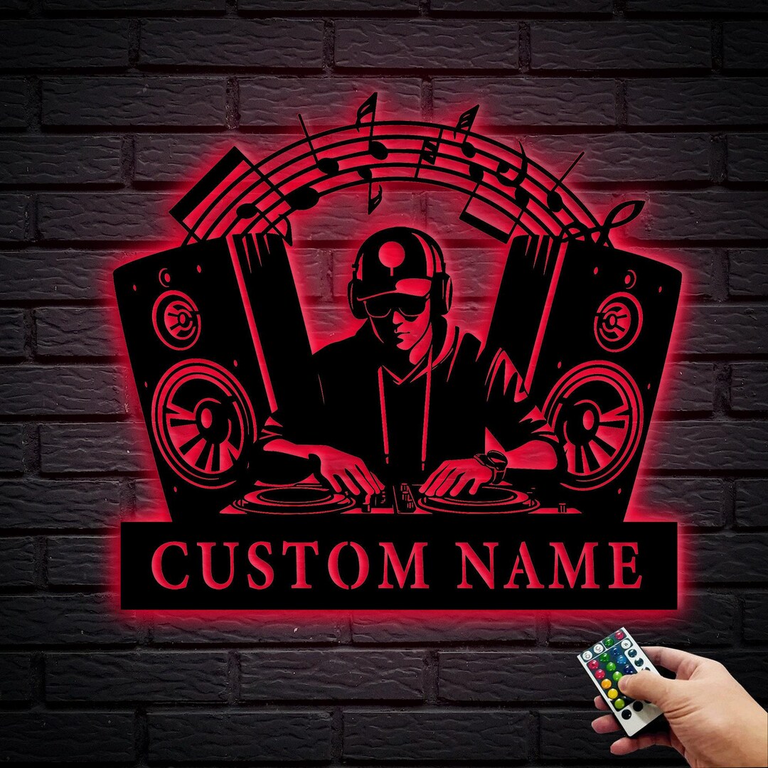 Customized DJ Record Turntablist Music Metal Wall Art | Personalized ...