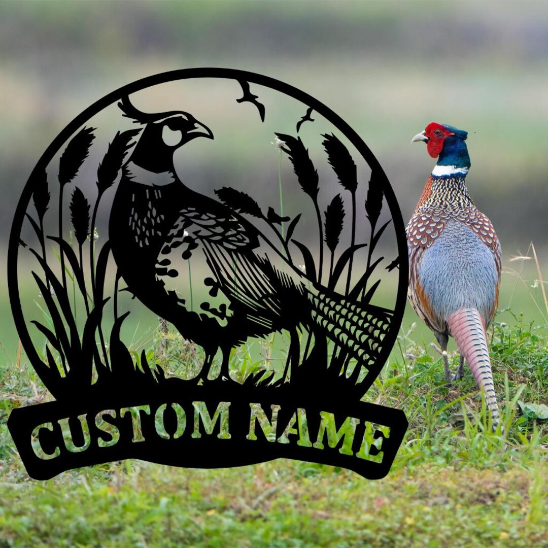 Custom Pheasant Metal Sign, Custom Pheasant Metal Wall Art, Pheasant ...