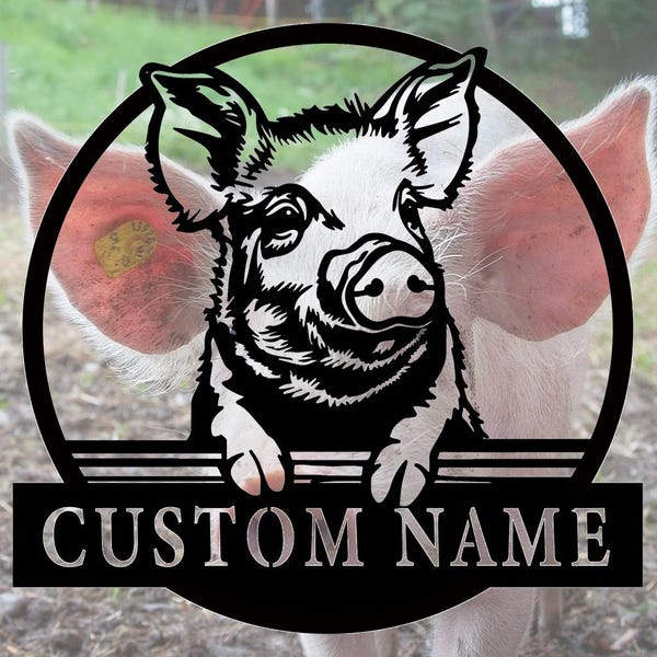 Metal Pig - Etsy