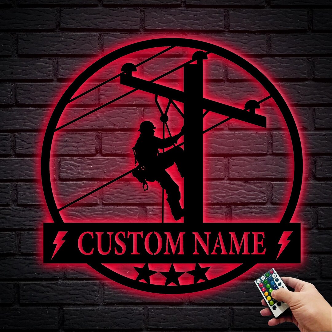 Custom Lineman Sign Metal Wall Sign-personalized Lineman Sign Metal ...