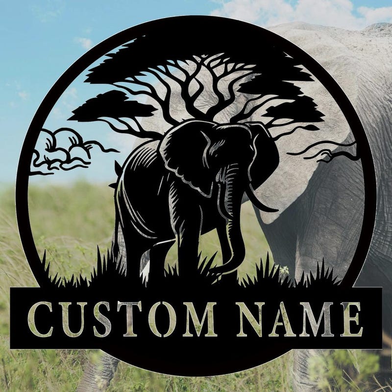 Elephant Wood Sign - Etsy