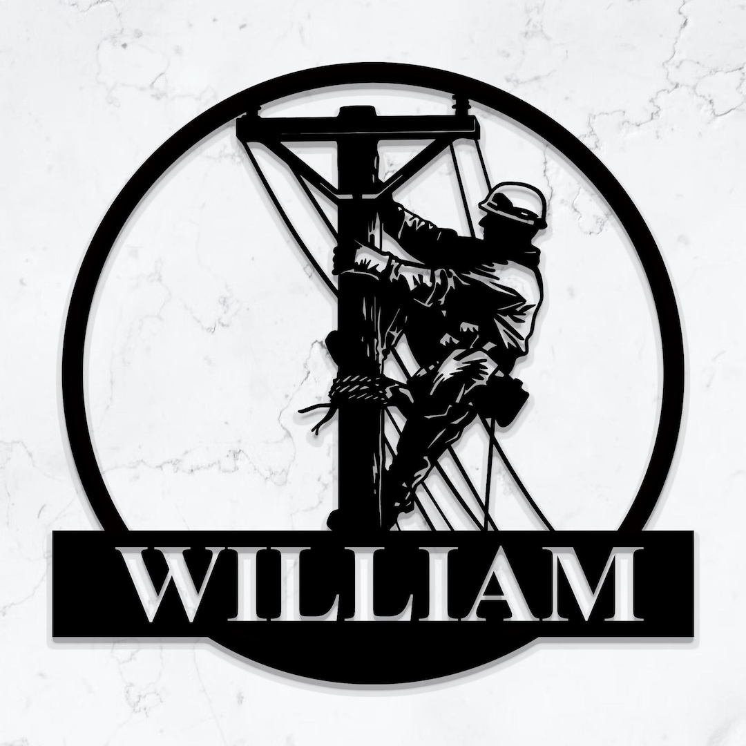 Custom Lineman Sign Metal Wall Sign-personalized Lineman Sign Metal ...