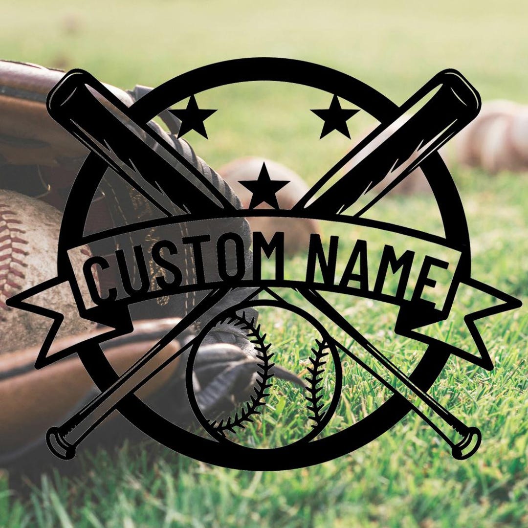 Handmade-custom Baseball Sign Metal Wall Sign-personalized Baseball ...