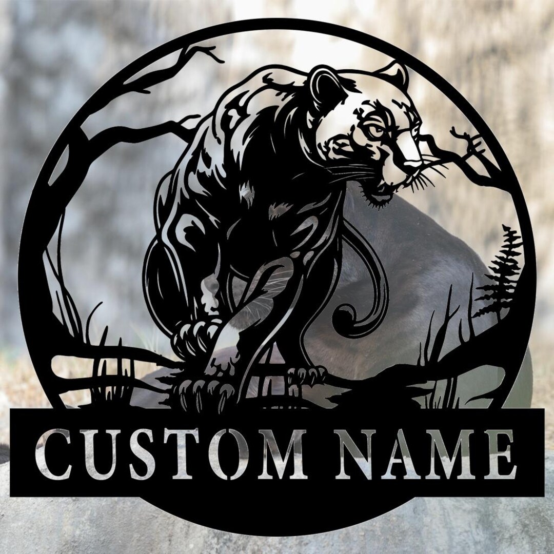 Handmade-custom Panthers Sign Metal Wall Sign-personalized Panthers ...