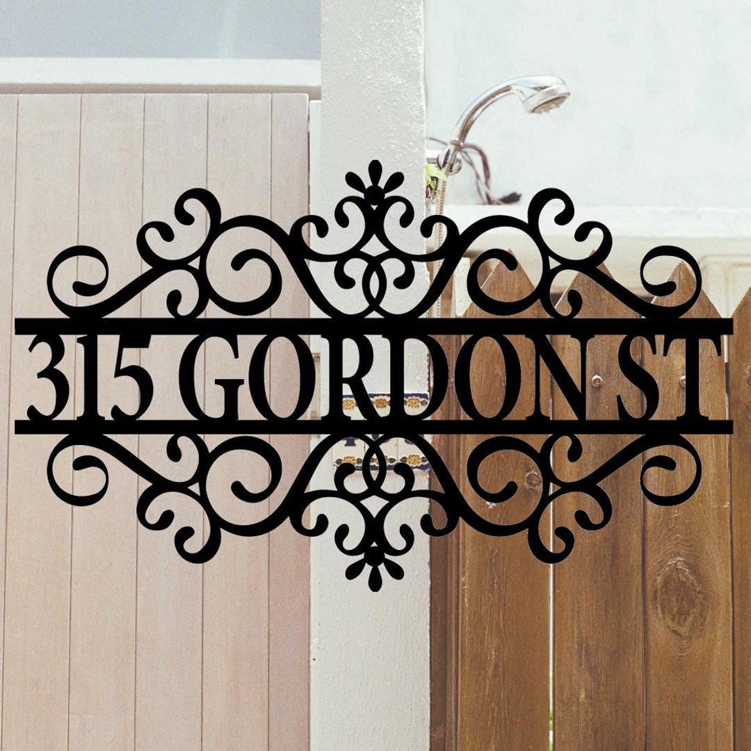 Handmade-custom Address Sign Metal Wall Sign-personalized Address Sign ...