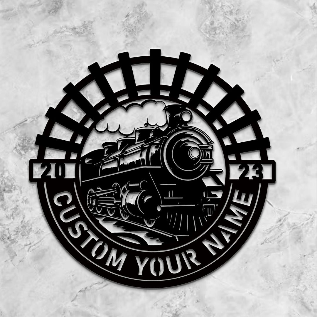 Train Metal Sign, Custom Train Metal Wall Decor, Personalized Train ...