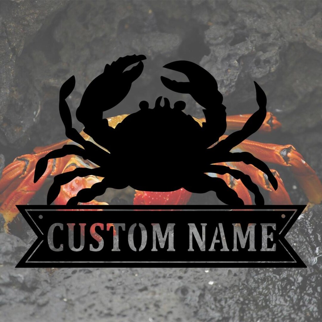 Personalized Crab Metal Sign,custom Metal Wall Decor,crab Lover Gift ...