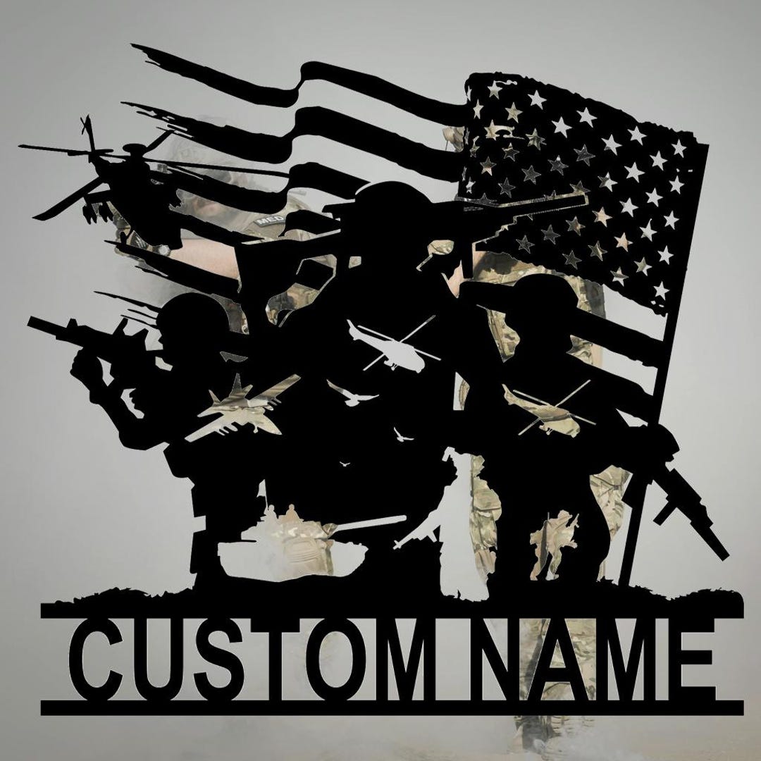 Handmade-custom Soldier Sign Metal Wall Sign-personalized Soldier Sign ...