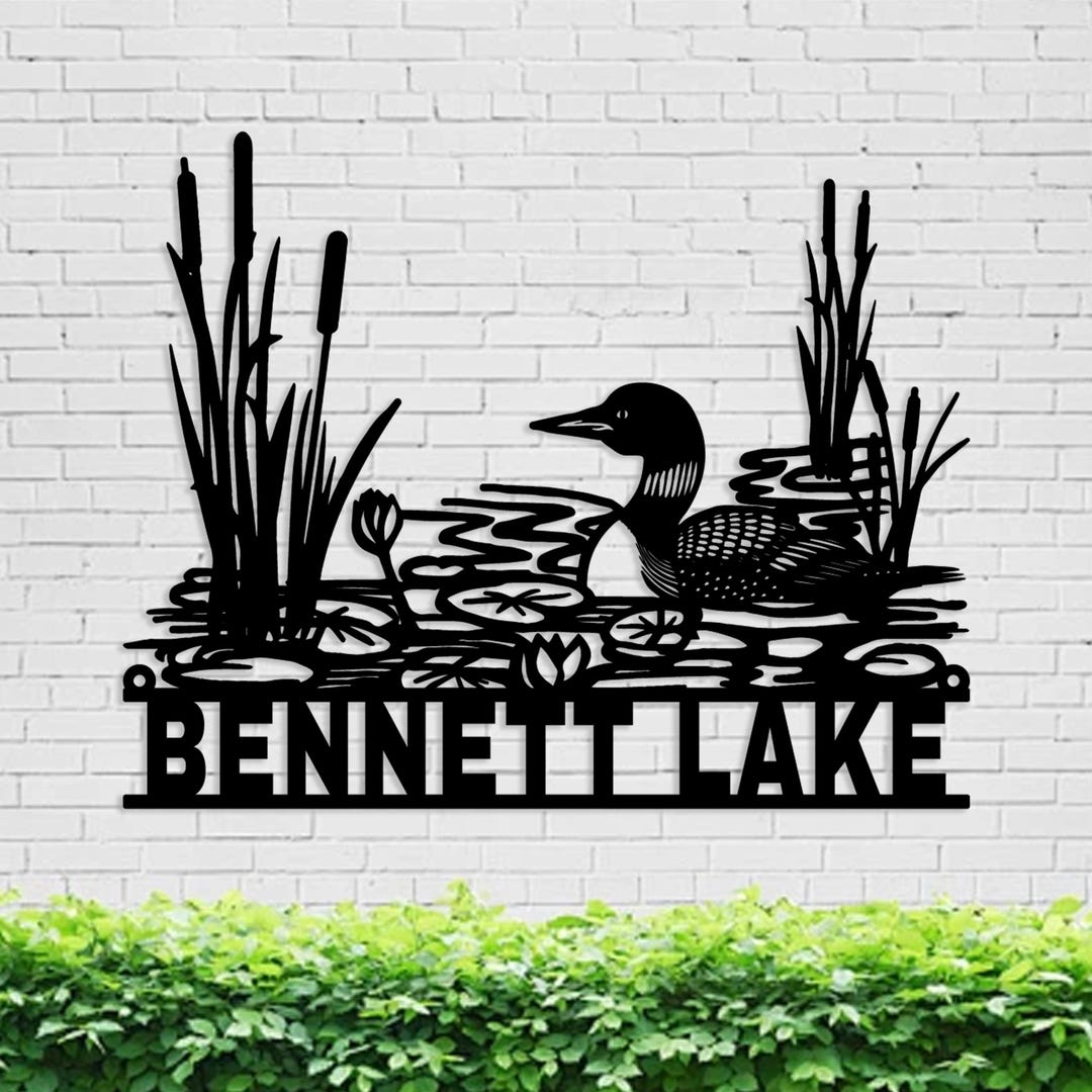 Custom Loon Duck Metal Sign, Metal Lake Art, Lake House Decor, Cabin ...