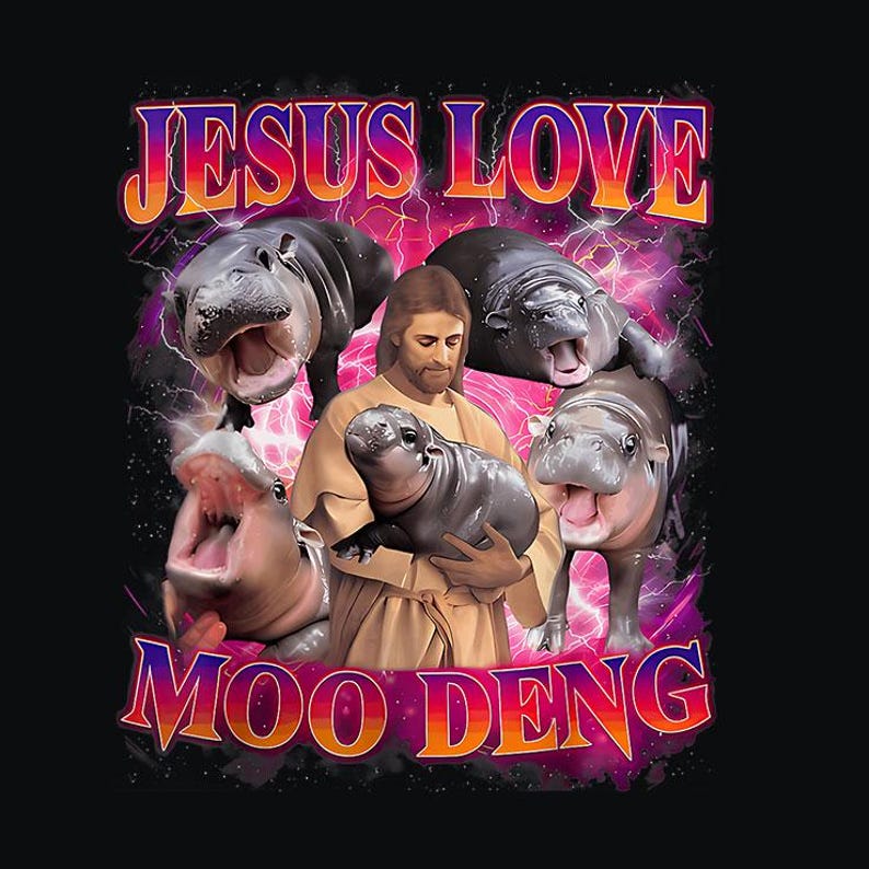 Jesus Loves Moo Deng Png - Etsy