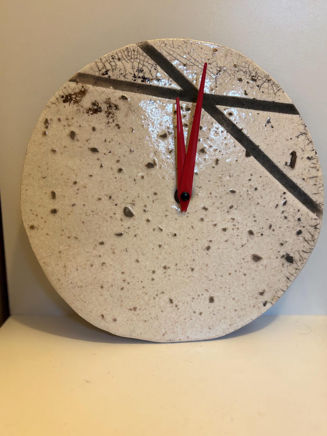 Raku Wall Clock - Etsy