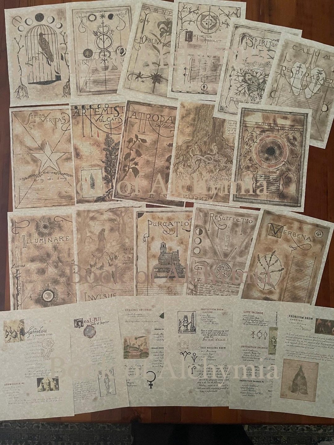 Practical Magic Spellbook Replica Pages Volumes I, II & III ~ for Book ...