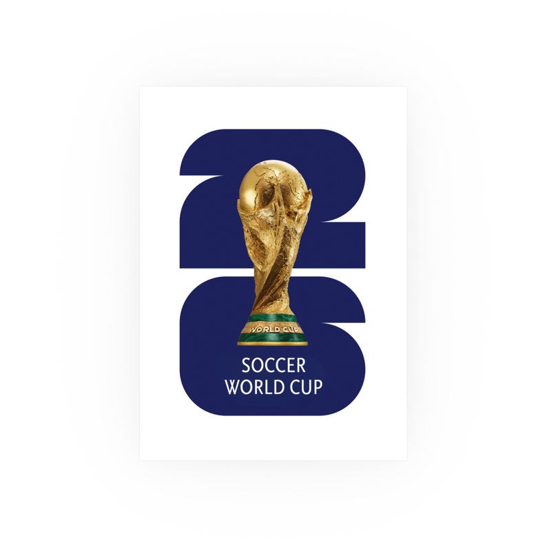 Soccer World Cup Trophy Poster | Modern Football Wall Art | Minimalist ...