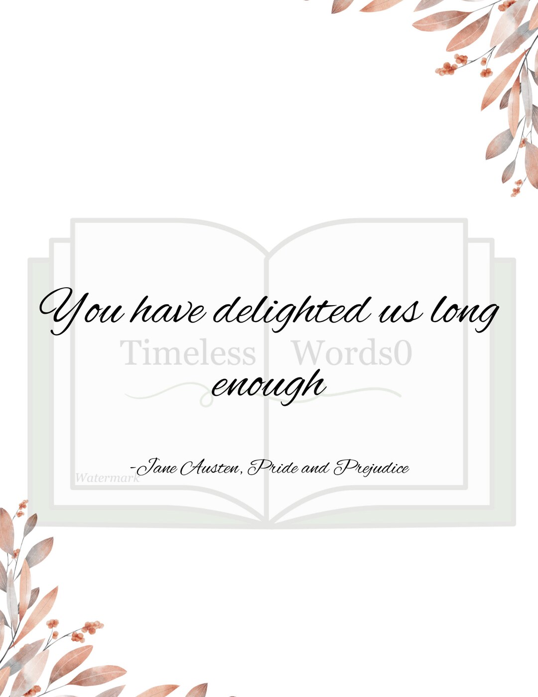 Jane Austen Pride and Prejudice Quote Digital Print - "you Have ...
