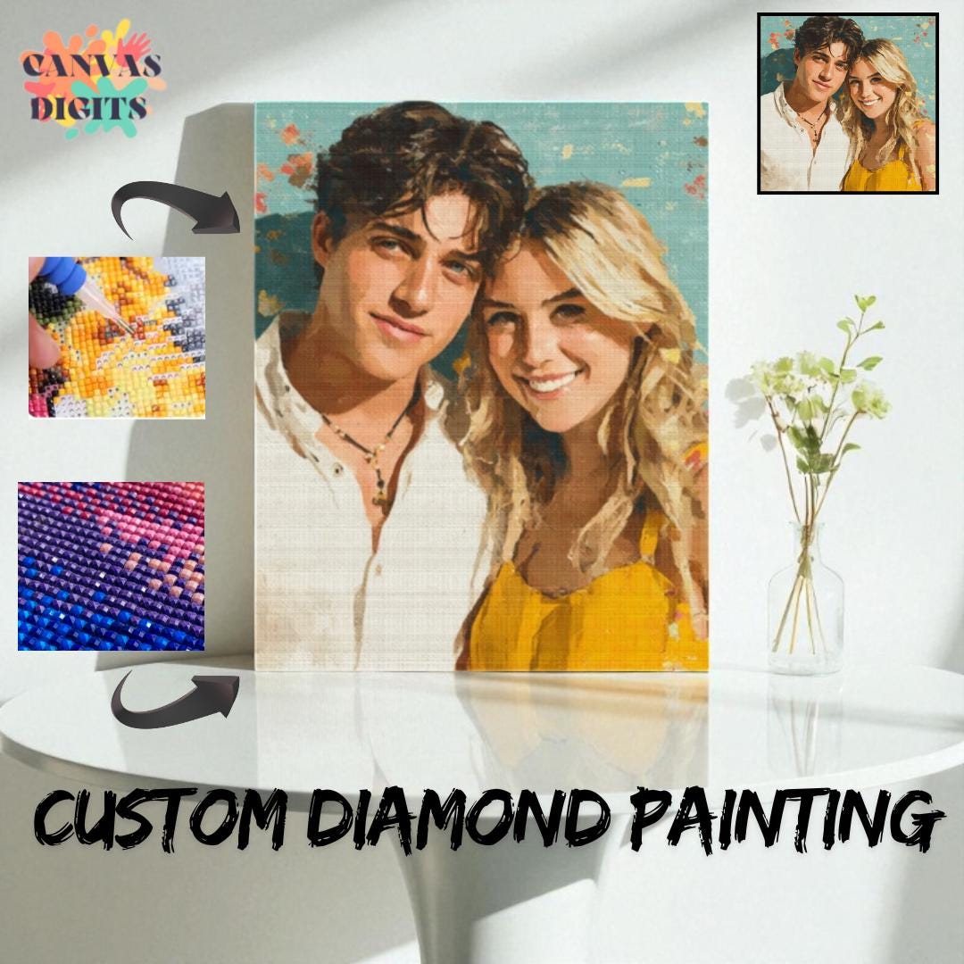 Custom Diamond Painting Kit, 5D Custom Diamond Art From Your Photo ...