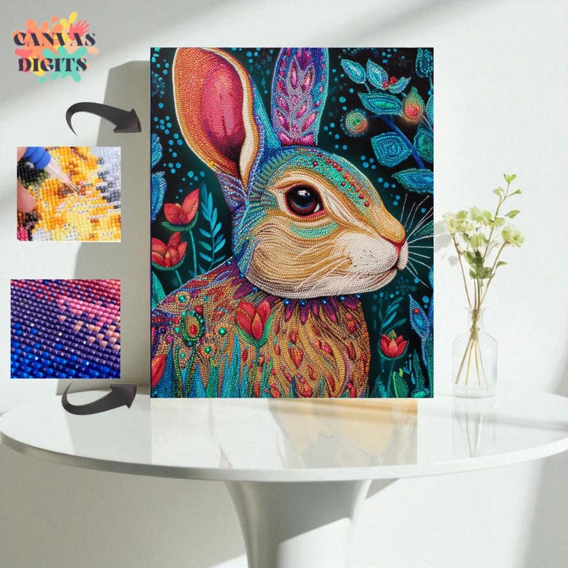 Bunny Diamond Art Kit - Etsy UK