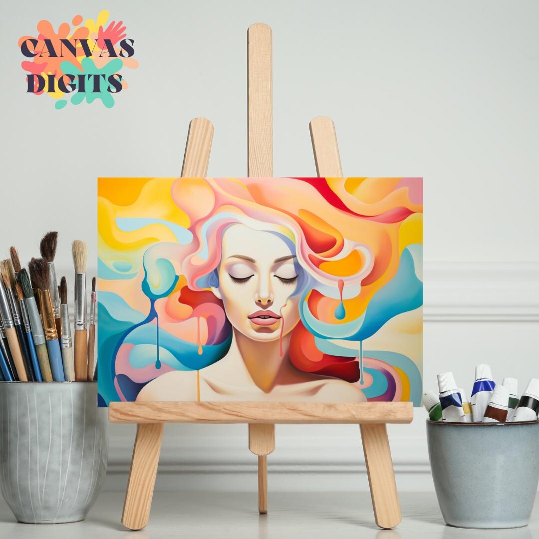 Surreal Portrait Painting Kit, Abstract Portraits Diy Painting by ...