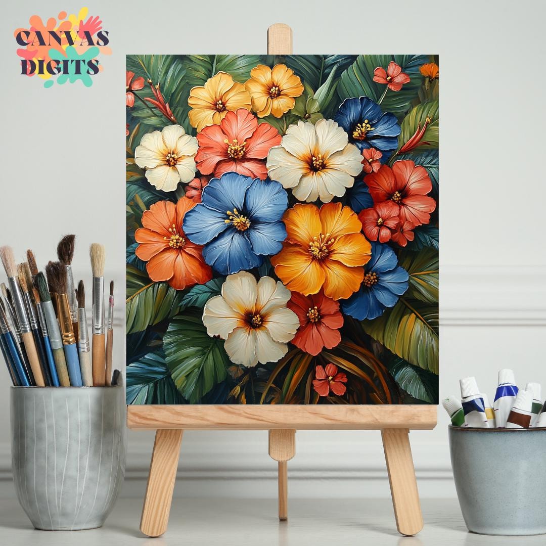 Exotic Flower Bouquet Paint by Numbers Kit, Numbered Art for Adults ...