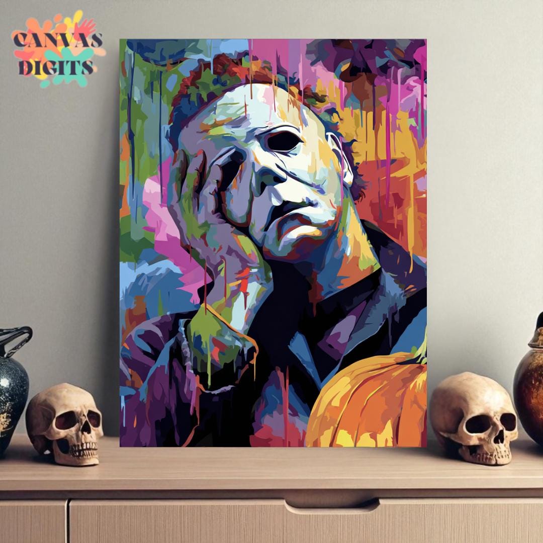 Diy Michael Myers Paint by Numbers Kit for Adults, Color by Number ...