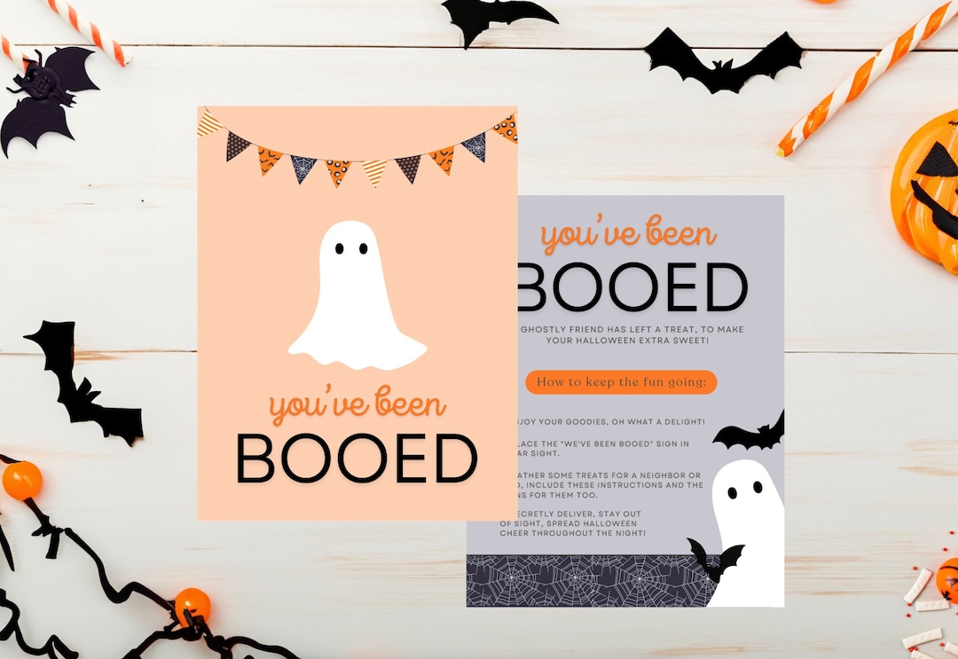 You've Been Booed Printable Kit Halloween Boo Sign & Tags Instant ...