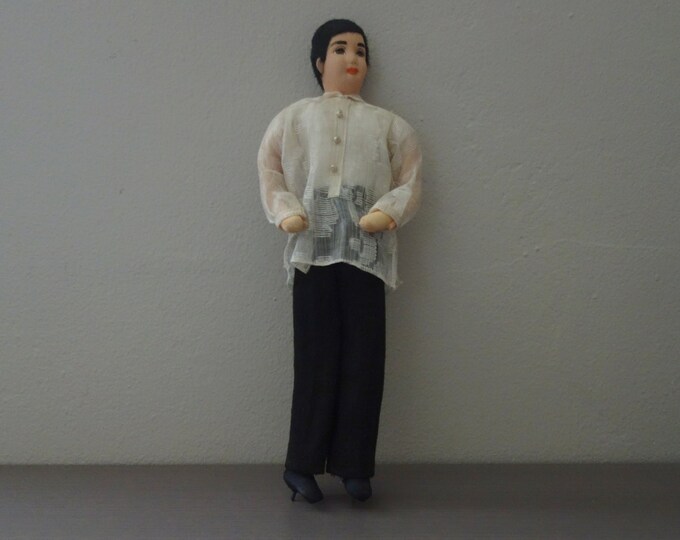 Vintage Philippines Doll, as Is, Missing Base, 10" Fabric Male Doll ...