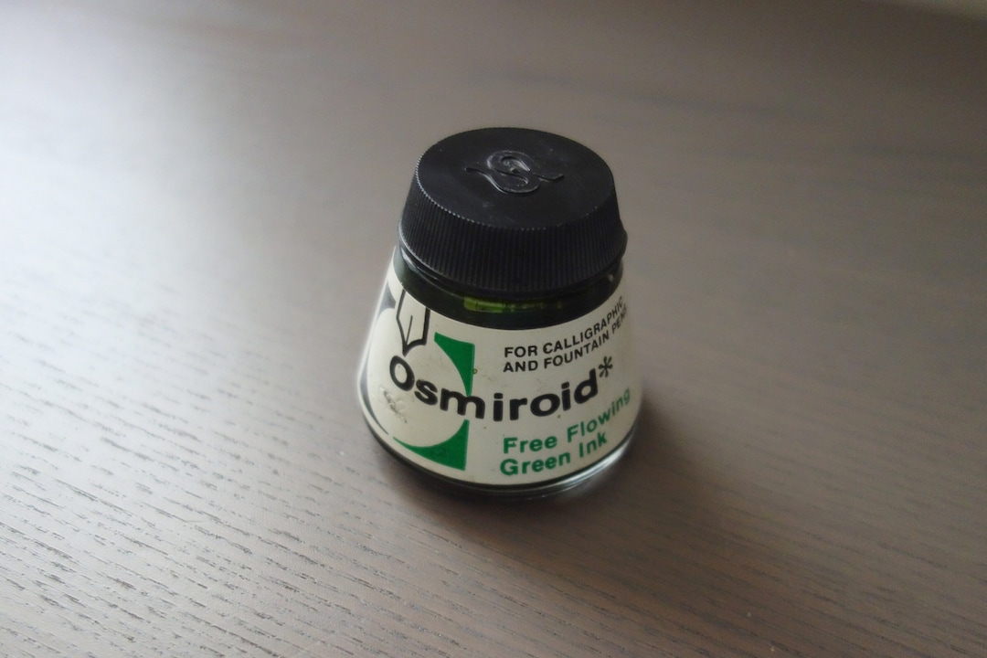 Vintage Osmiroid Green Ink Jar: Calligraphy & Fountain Pen - Etsy