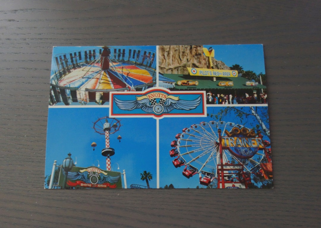 Vintage Knott's Berry Farm 4 X 6 Postcard, Roaring 20s Airfield ...