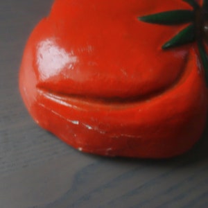 Vintage Chalkware Vegetable Bright Red Tomato Cheerful but - Etsy