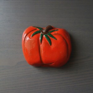 Vintage Chalkware Vegetable Bright Red Tomato Cheerful but - Etsy