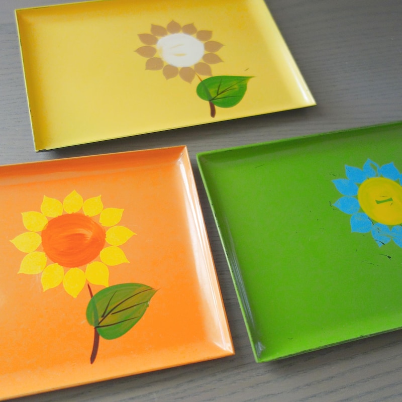 Vintage Sunflower Tray - Etsy