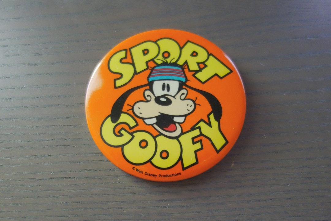 Vintage Sport Goofy Pin, 1980s 3 Disney Pin in Orange With Athletic ...