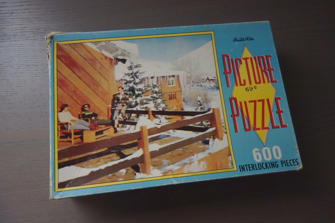 Vintage Jigsaw Puzzle, 600 Piece Built Rite Interlocking Picture Puzzle ...
