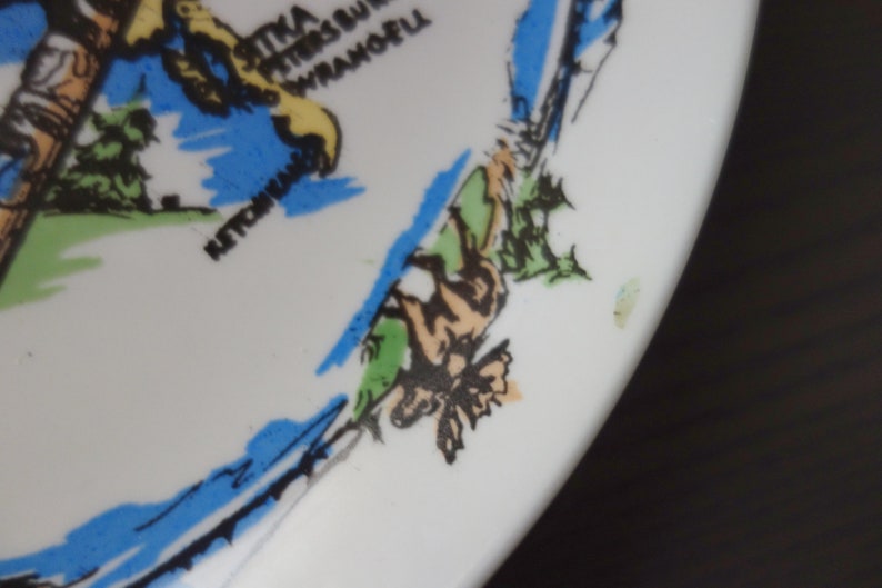 Vintage Alaska Plate 10.25 26 Cm Ceramic US State - Etsy