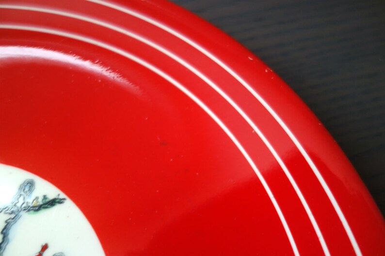 Vintage New Brunswick Canada Red Ceramic Plate by Gray's Pottery ...