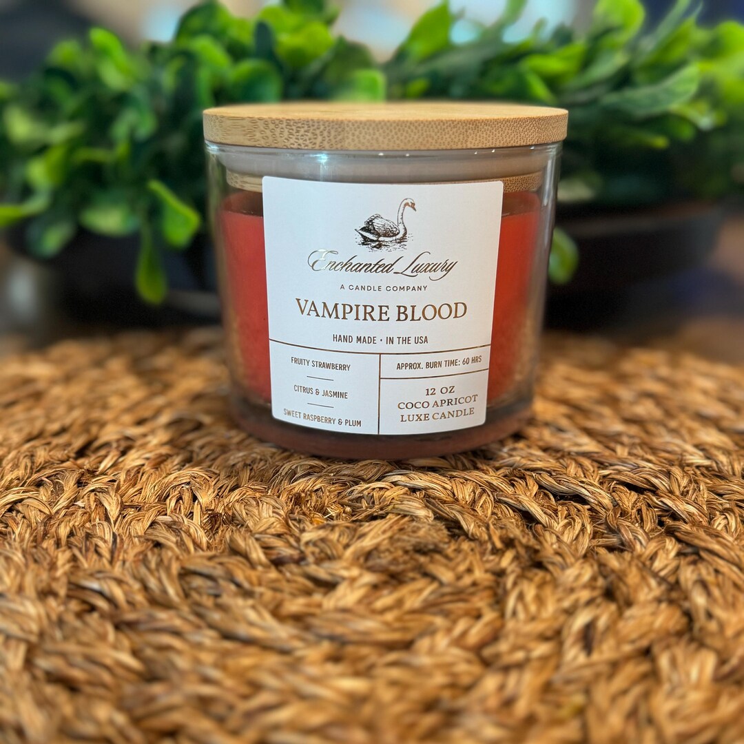 The Vampire Blood Type Candle - Strawberry Citrus Jasmine With ...