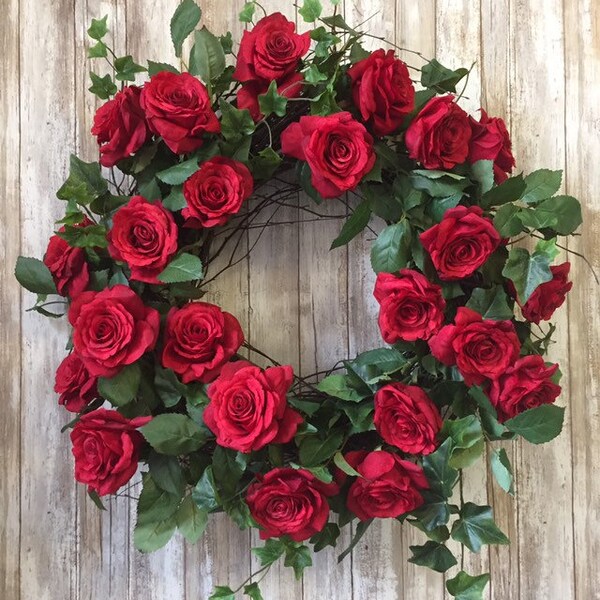 Rose Wreath - Etsy