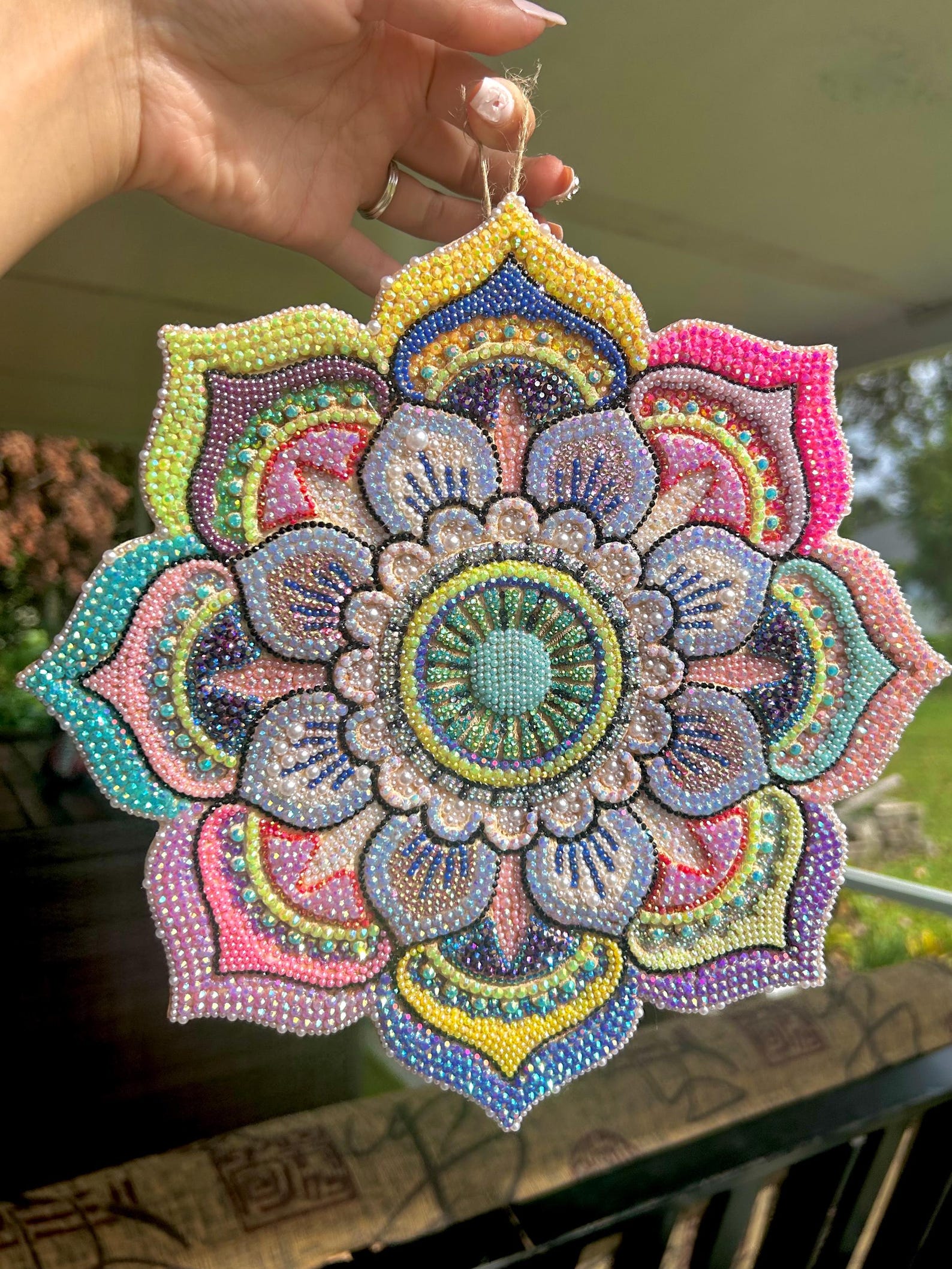 Handmade Mandala Rhinestone Art - Etsy