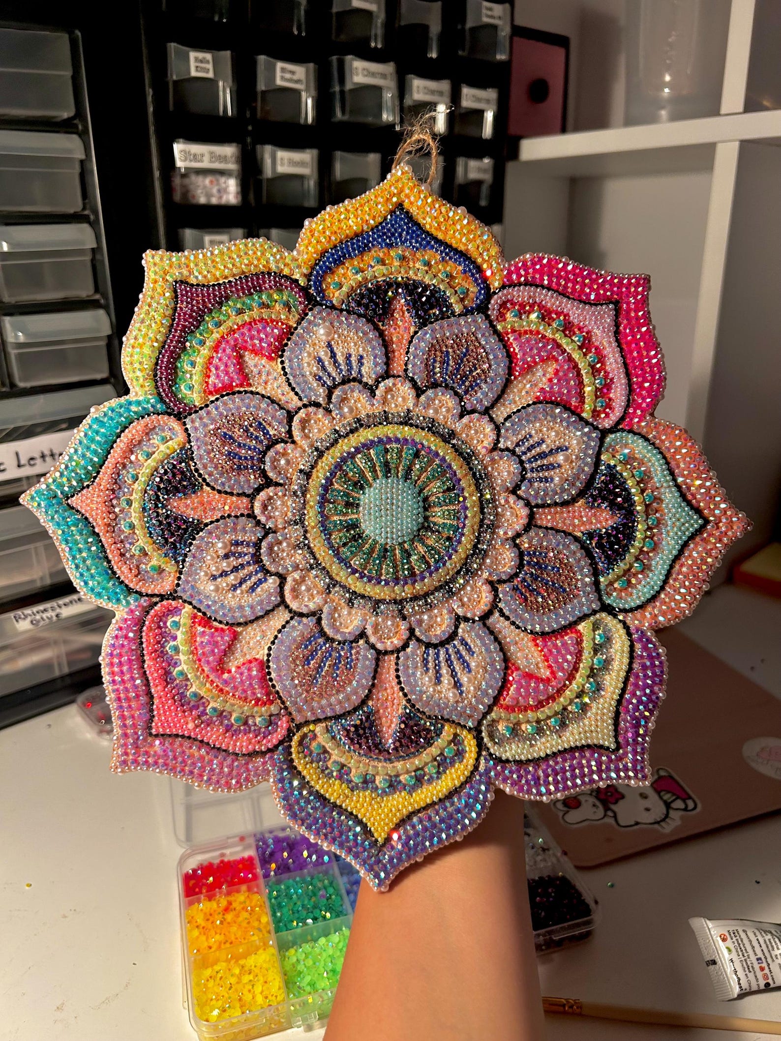 Handmade Mandala Rhinestone Art - Etsy