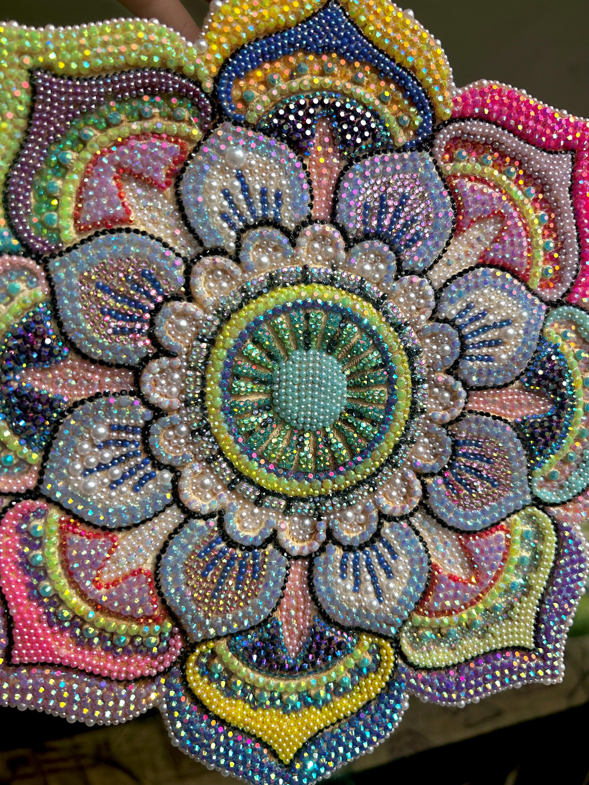 Handmade Mandala Rhinestone Art - Etsy