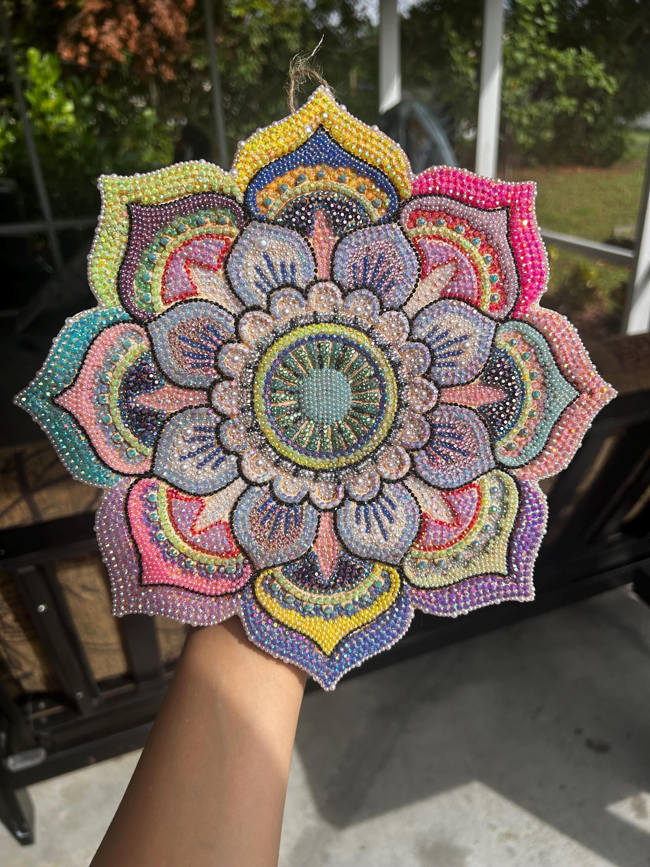 Handmade Mandala Rhinestone Art - Etsy