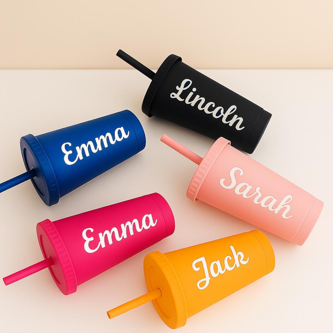 Custom Name Cold Cup With Straw and Lid – 24oz Name Cup, Bridesmaid ...