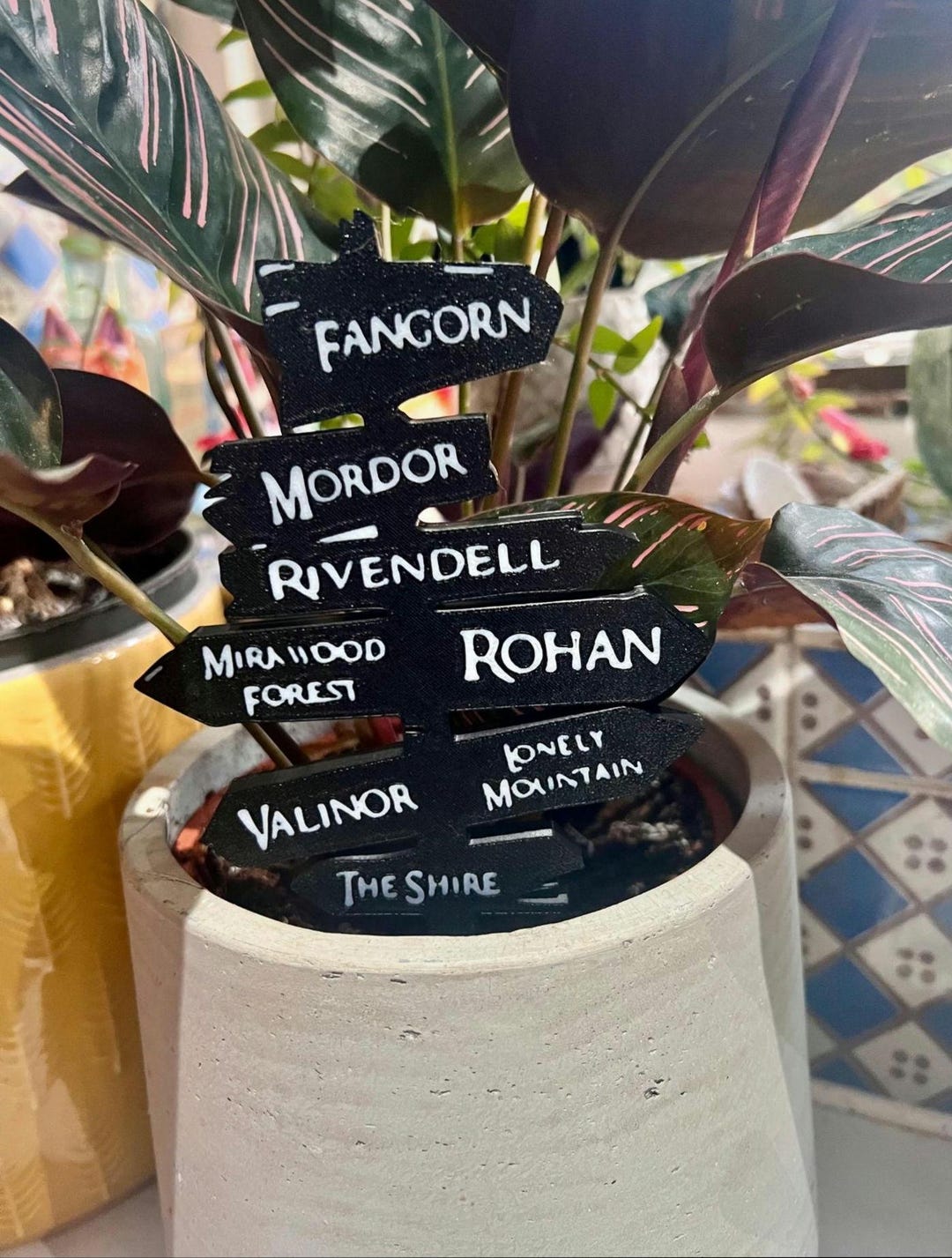 Lord of the Rings Plant Pot Sign Post 3D Printed - Etsy