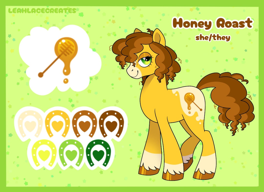 DIGITAL Ponysona Reference Sheet - Custom Pony Oc Ref Commission - Etsy