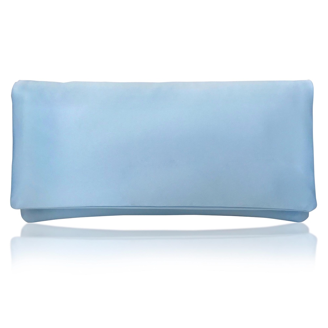 Light Blue Clutch Handbag, Plain Pale Blue Evening Bag, Mother of the ...