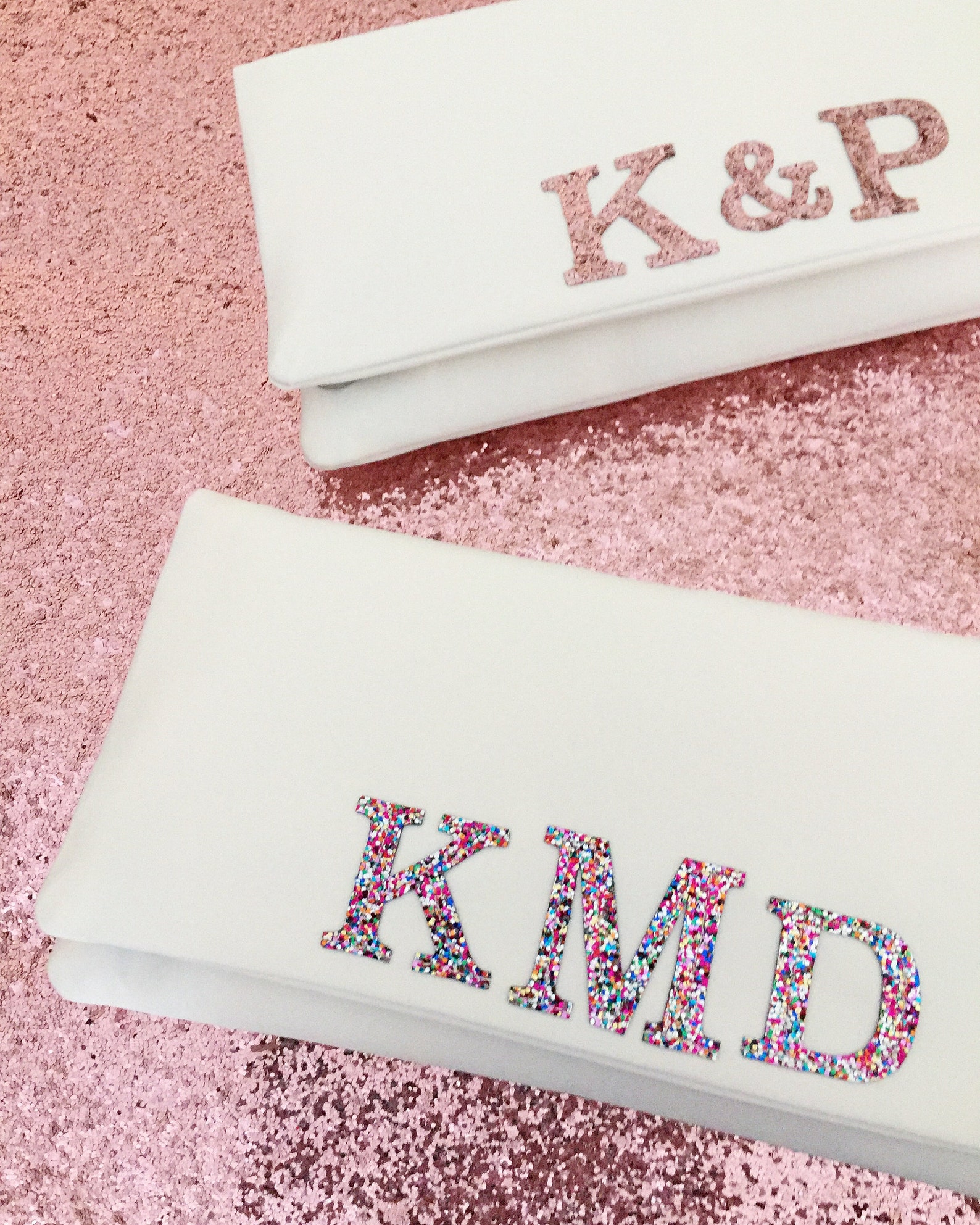 Bride and groom monogram bridal wedding clutch purse | Etsy