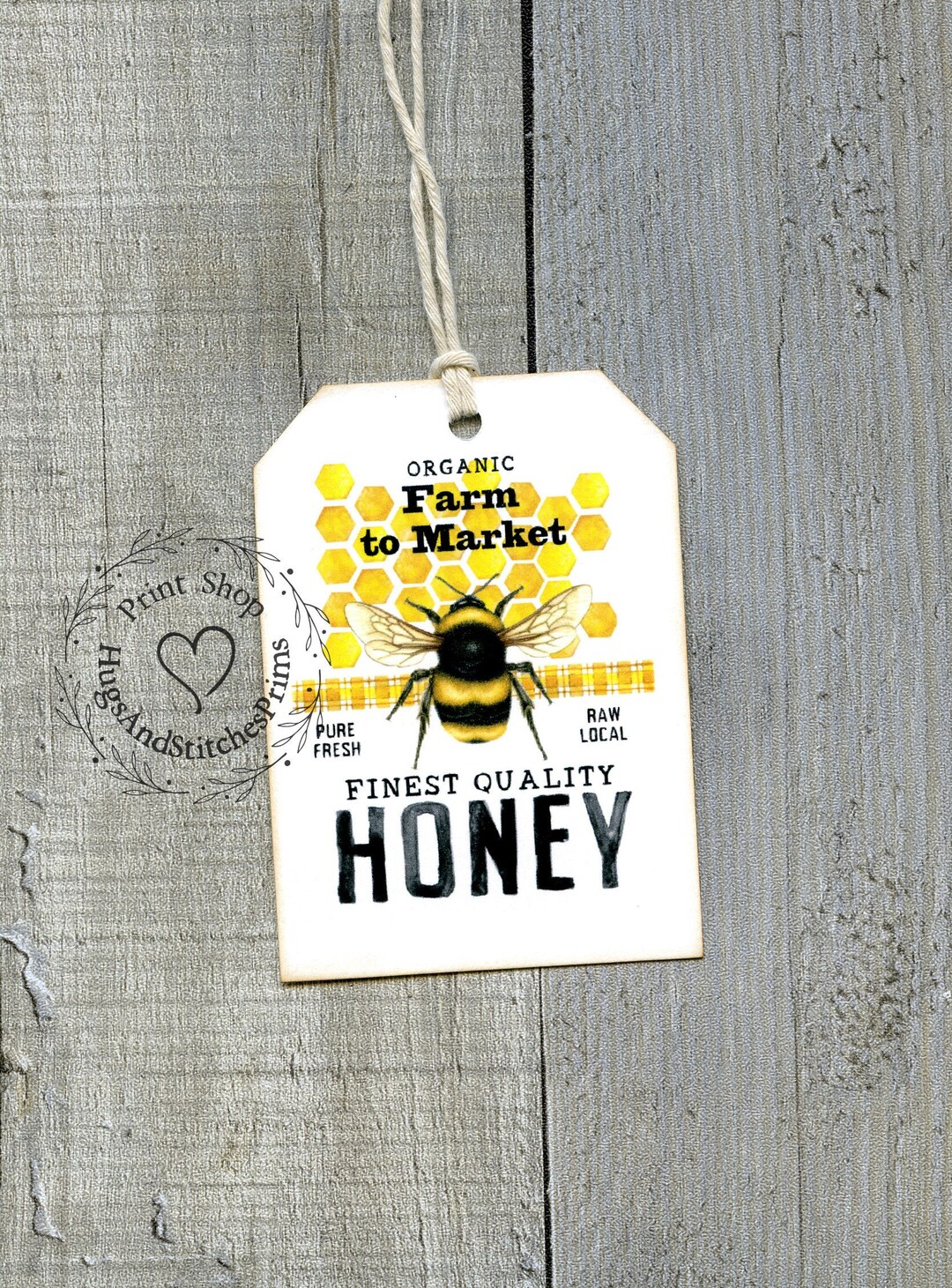 Primitive Organic Honey Bee Beehive Gift or Scrapbook Tags #1259 - Etsy