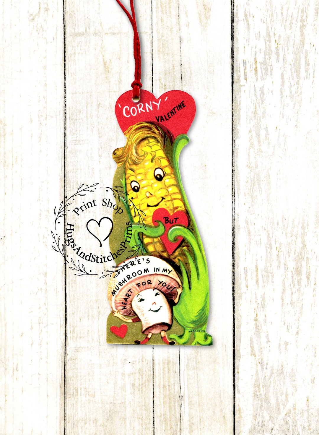 Retro Corny There's so Mushroom in My Heart for You Anthropomorphic ...